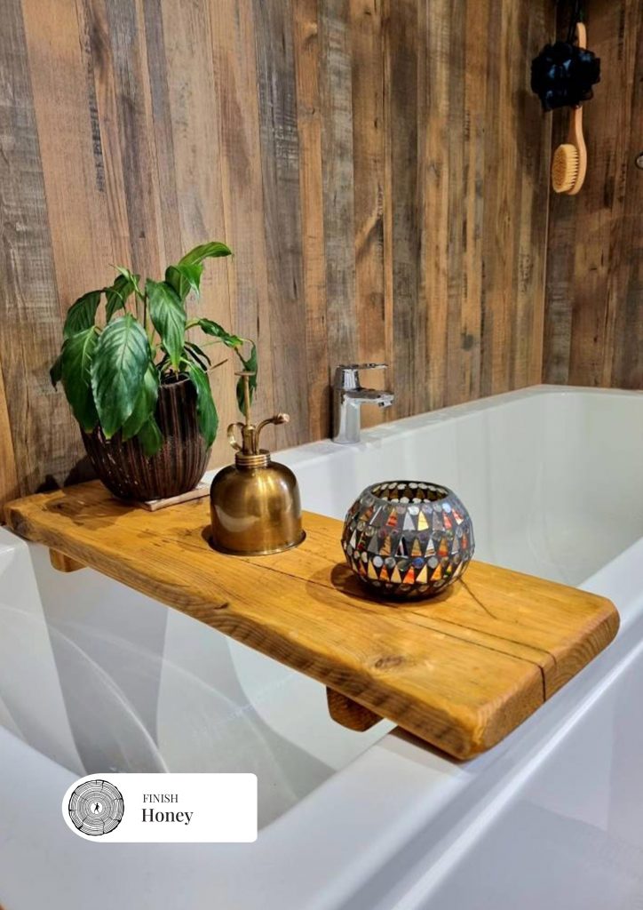JAMES – Rustic Reclaimed Wood Bath Caddy