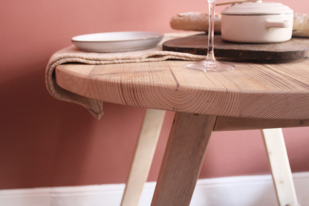 COBBETT- Rustic Round Dining Table- Solid Reclaimed Wood Round Table ...