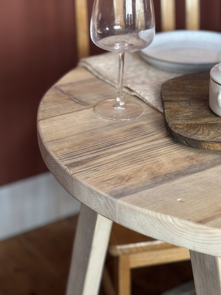 COBBETT- Rustic Round Dining Table- Solid Reclaimed Wood Round Table ...
