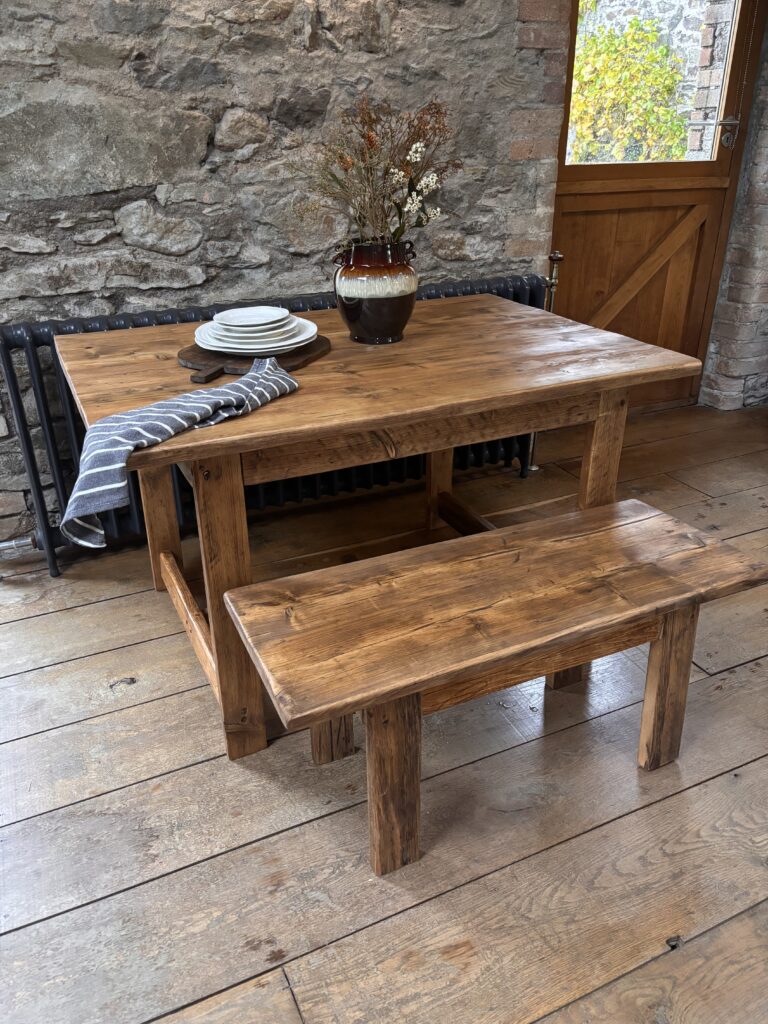 Home » Shop » DAWLISH- Rustic Dining Table- Farmhouse Rustic Table Made ...